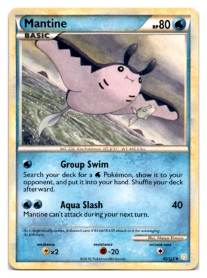 Pokemon TCG Mantine 45/123 HeartGold & SoulSilver Uncommon | eBay