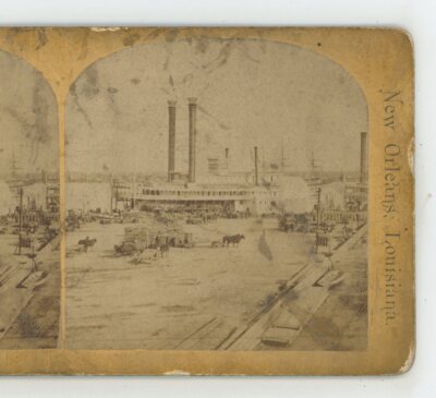 Levee & Railroad Station Mississippi River New Orleans LA Louisiana ...