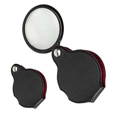 2Pk 10X Foldable Magnifying Glass w/ Protective Sheath for Reading ...
