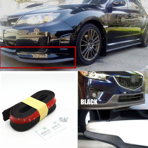 Car Universal Front Bumper Lip Splitter Chin Spoiler Skirt Rubber ...