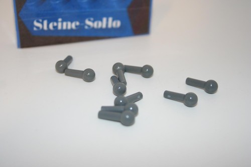 Lego (c) 10x Technic - Pin mit Kugel 1L - dunkelgrau - 22484 - dark ...