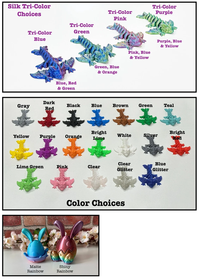 3D Printed Articulating Skeleton With Bunny Ears & Egg - ZOU3D | eBay