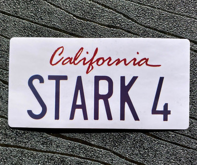 Avengers STARK 4 License Plate Waterproof and UV resistant PVC sticker ...
