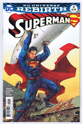 Superman #2 Variant VF/NM Signed w/COA Kenneth Rocafort 2016 Rebirth DC ...