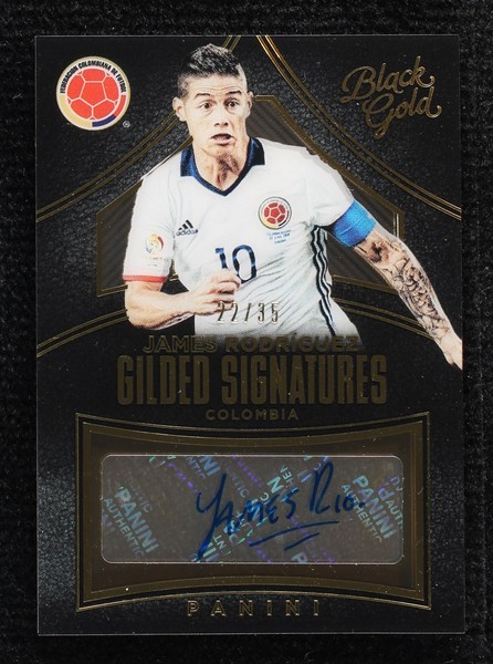 2016-17 Panini Black Gold - Gilded Signatures #GS-JR James Rodriguez ...