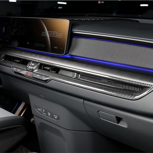For Kia EV9 Carbon Fiber ABS Center Console Dashboard Air Vent Outlet ...