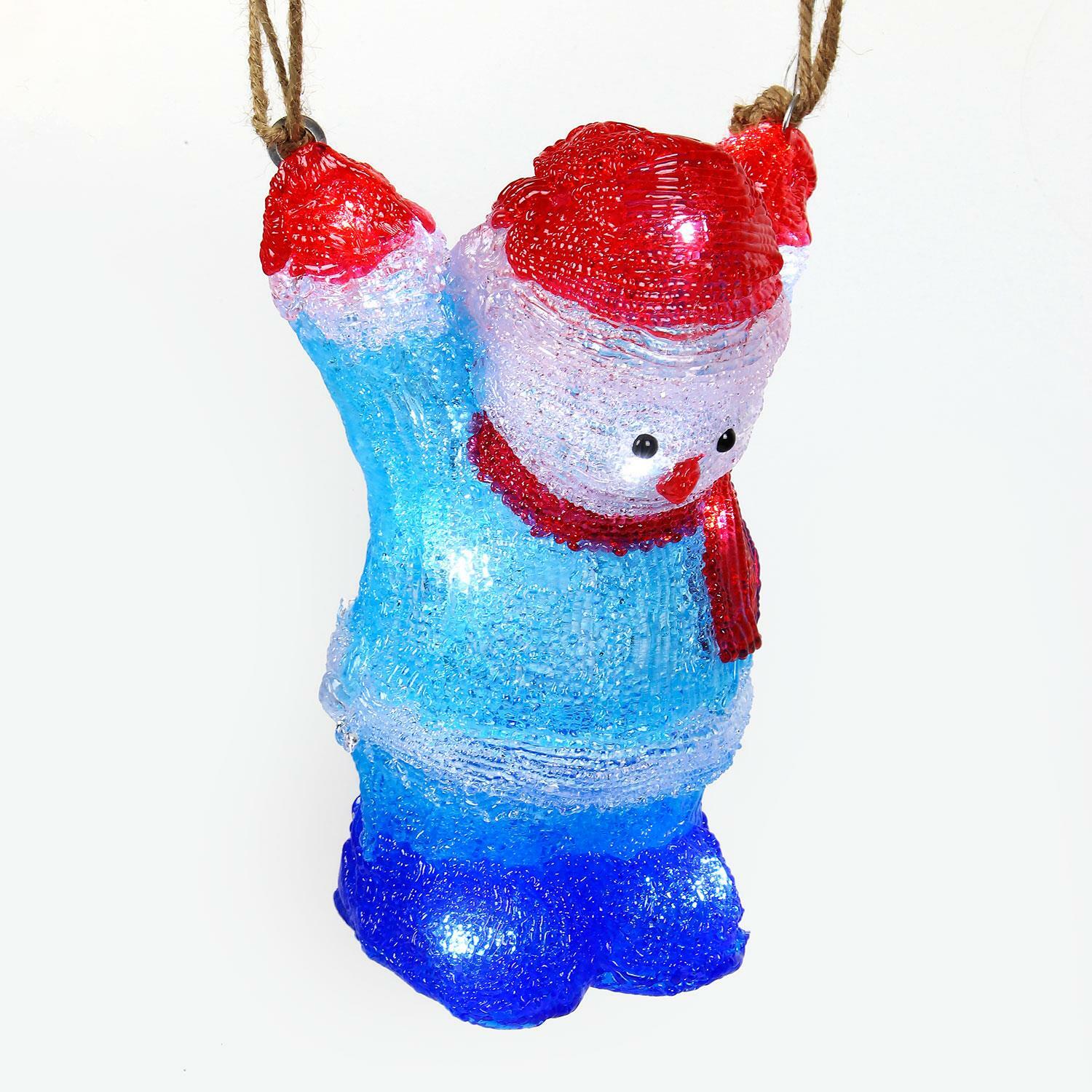 60cm HANGING ACRYLIC PARACHUTE SNOWMAN CHRISTMAS XMAS INDOOR OUTDOOR ...