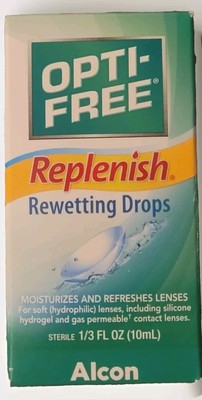 Opti-Free Replenish REWETTING Drops (10 ml) 1/3 FL oz. Exp 9/2024 | eBay