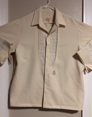 EUC Men's Shirt Beau Tiki Size XL? (Pit-to-Pit is 25") Hawaiian Wedding ...