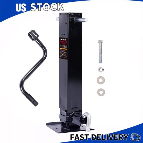 Heavy-Duty Drop Leg 12K Trailer Jack - 12000 lbs Side Pull pin Wind ...