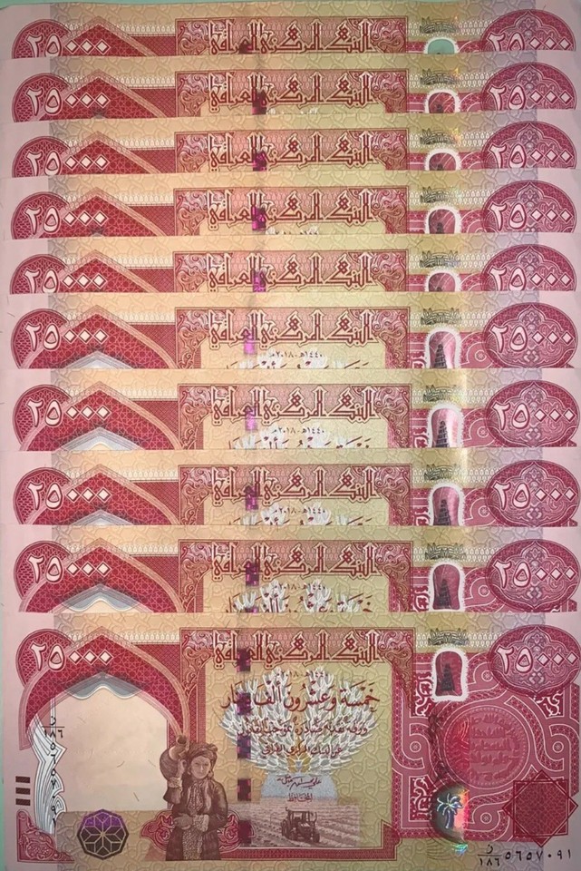 IRAQI DINAR 1/2 Million 20x 25,000 500,000 AUTHENTIC Guarantee Iraq ...