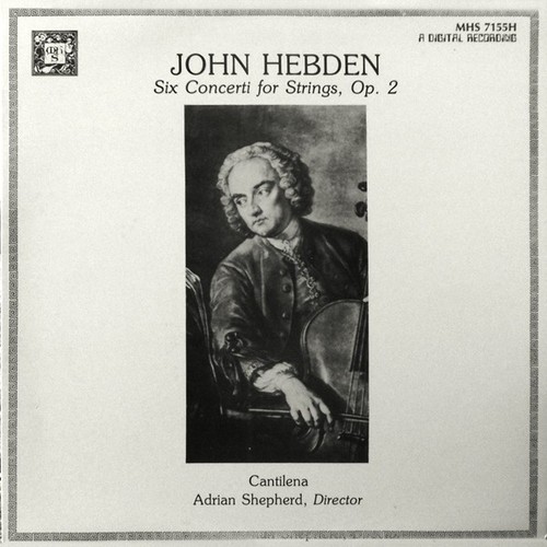 John Hebden, Cantilena, Six Concerti For Strings, Op. 2, (LP, RE), NM ...