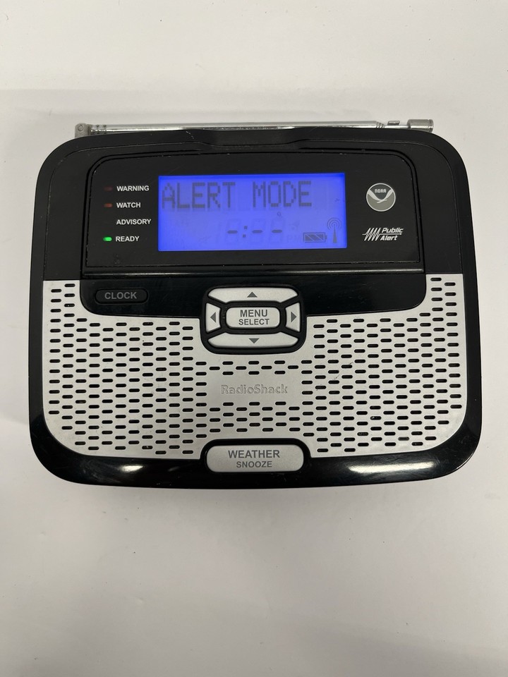 Radio Shack Same NOAA Hazard Alert Weather Radio 12-262 LED Clock ...