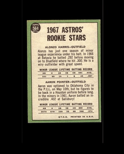 1967 Topps 564 Rookie Stars Alonzo Harris/Aaron Pointer RC DP EX #D1 ...