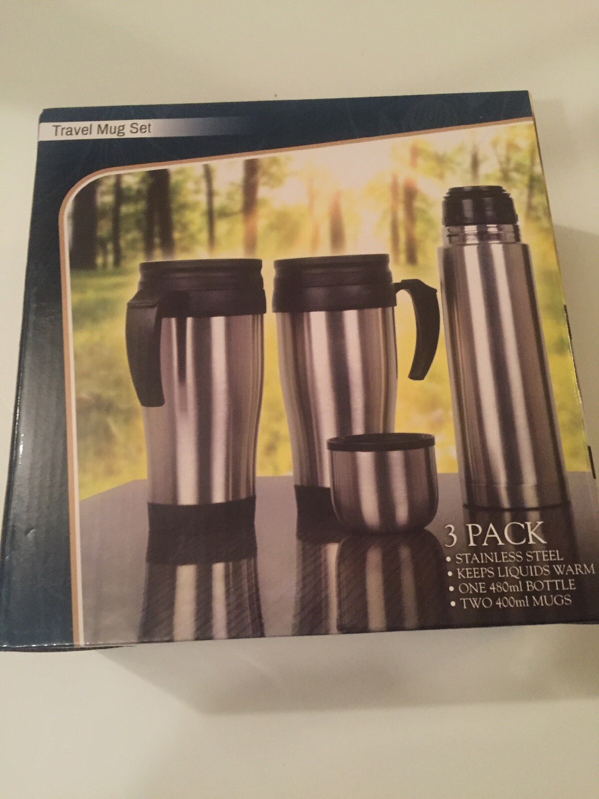 3 Pack Stainless Steel Travel Coffee Tea Mug Thermos Set - New Old ...