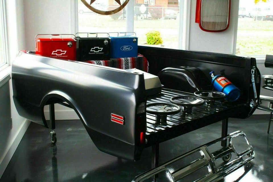 Chevy/GMC C10 Truck Stepside Rear Roll Pan w/ Lic Plate 55-59 60-66 67 ...