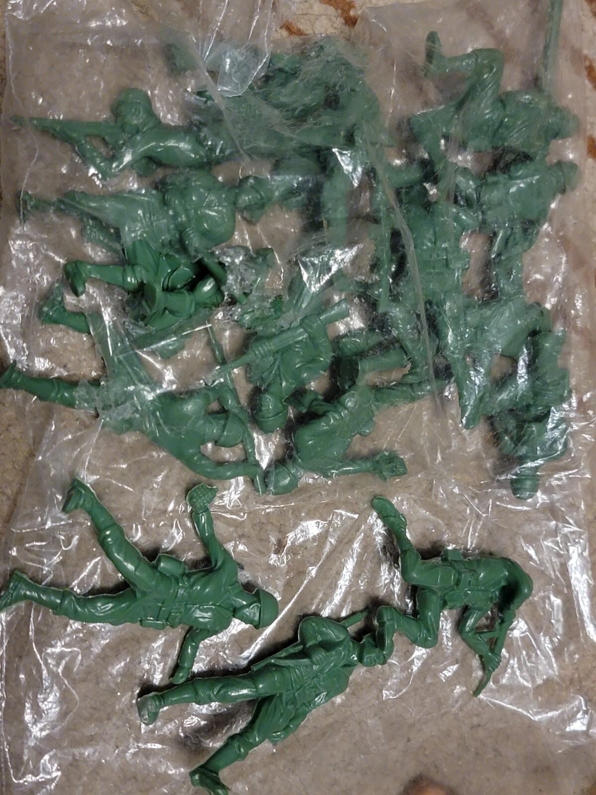 Vintage Toy Soldier Company war reenactment setup with green soldiers ...