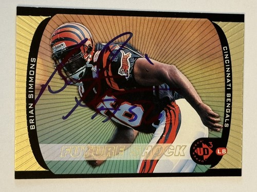 Brian Simmons 1998 Upper Deck UD3 Authentic Signed Autograph Cincinnati ...