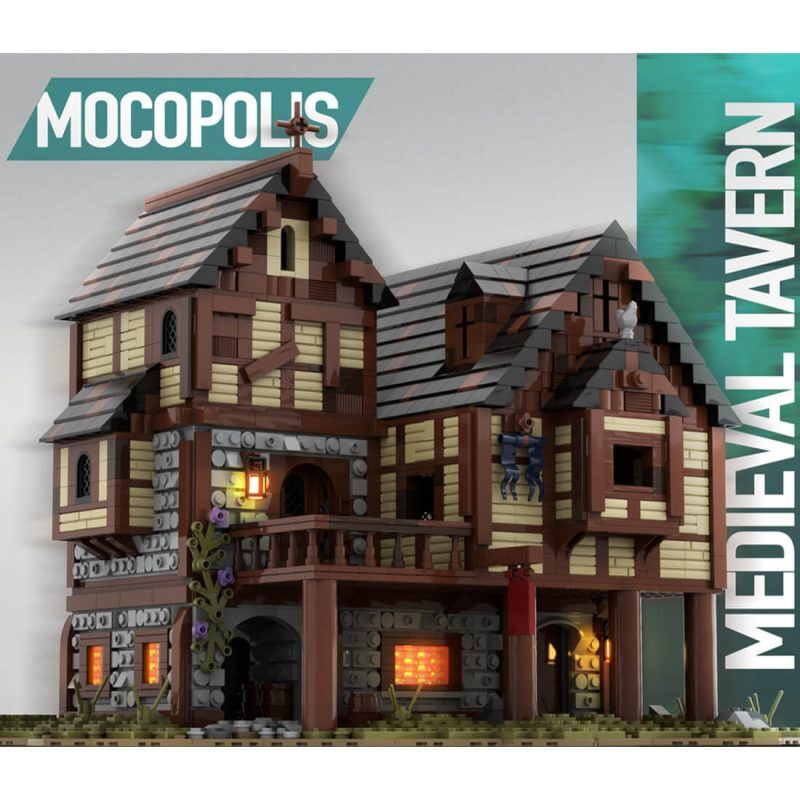Custom MOC-76694 Medieval Tavern House with Interior Modular Building ...