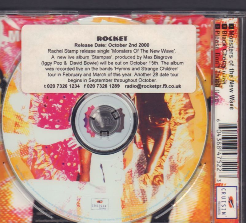 Rachel Stamp(CD Single)Monsters Of The New Wave-Cruisin Records-CRRS 00 ...