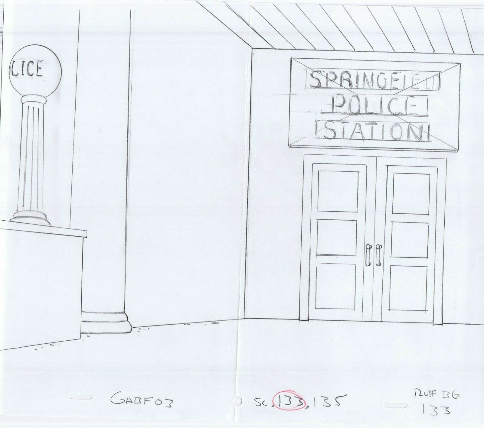 Simpsons Springfield Police Original Art w/COA Animation Production ...