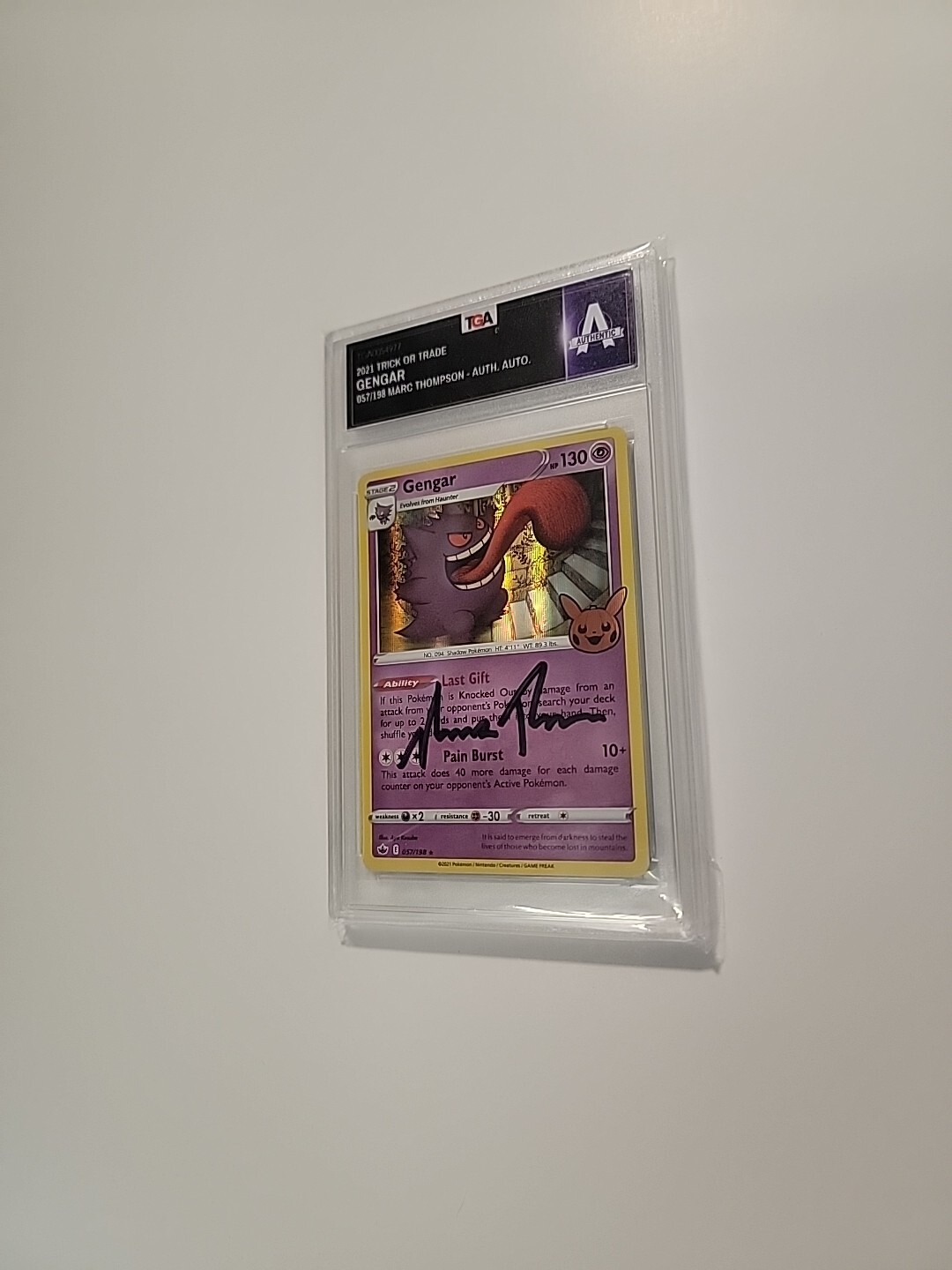 Pokemon 2021 Trick or Trade Gengar #57 Marc Thompson GengarVoice actor ...