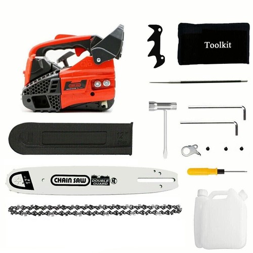 25.4CC 12" Gasoline Chainsaw Powered Wood Cutting Engine Gas 2-Cycle ...