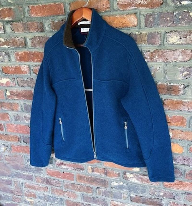 IBEX 100% Boiled Wool Heavy Full Zip Jacket Coat Navy L/XL THICK | eBay