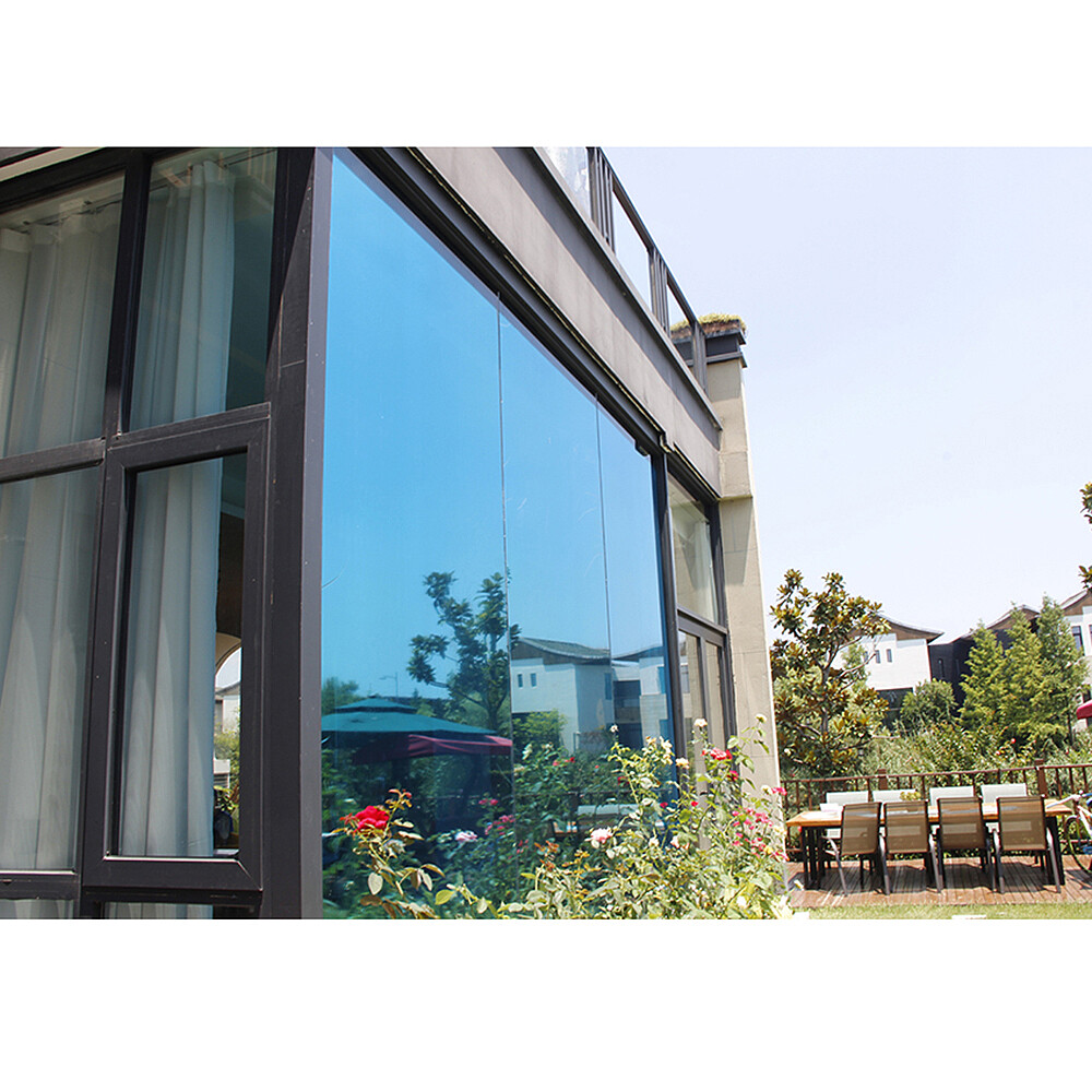 Blue&Silver Mirrored Window Film One way Home tint UV Proof Glass ...