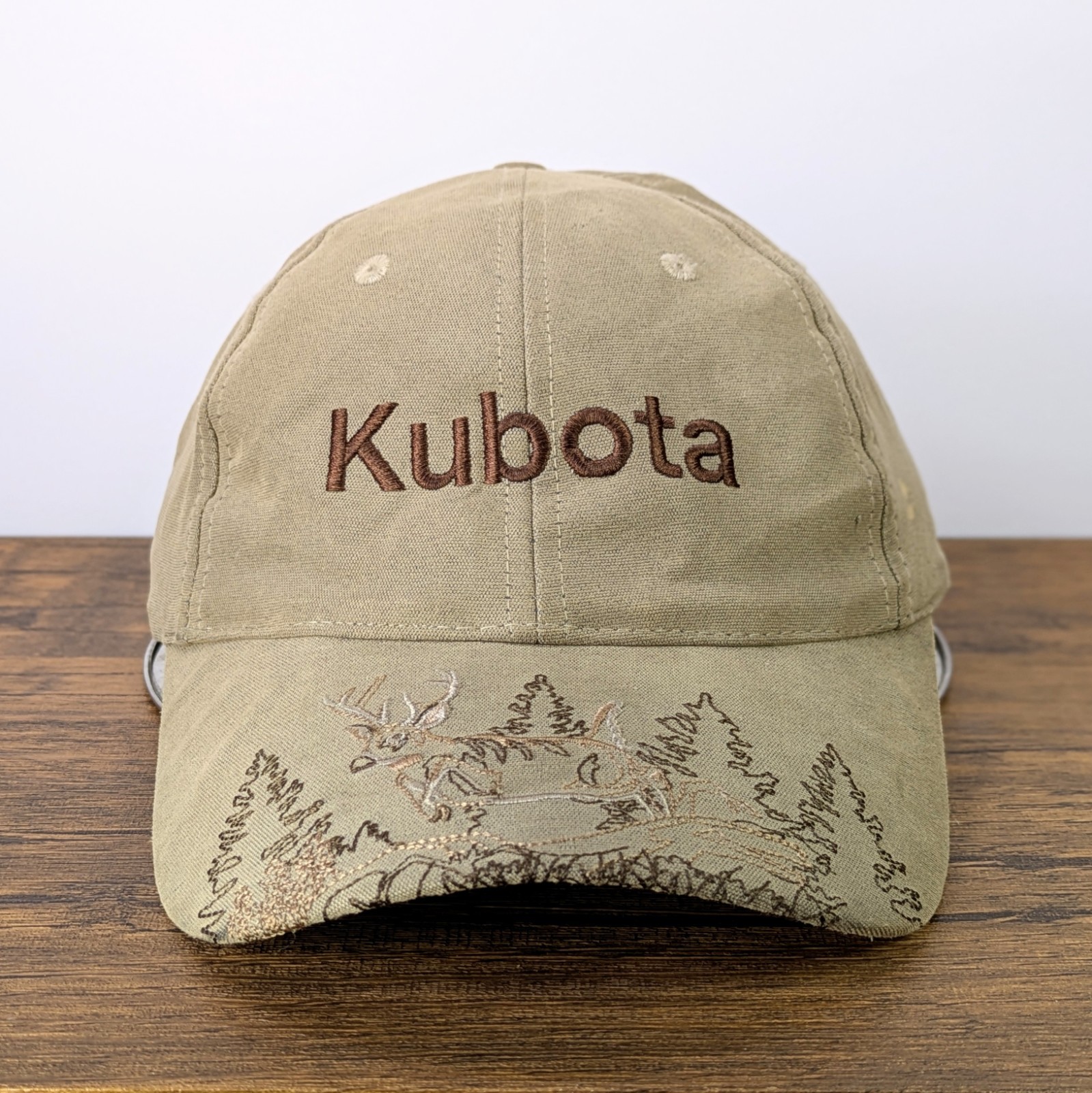 Kubota Tractor Strapback Hat Cap, K-Products Tan Embr… - Gem