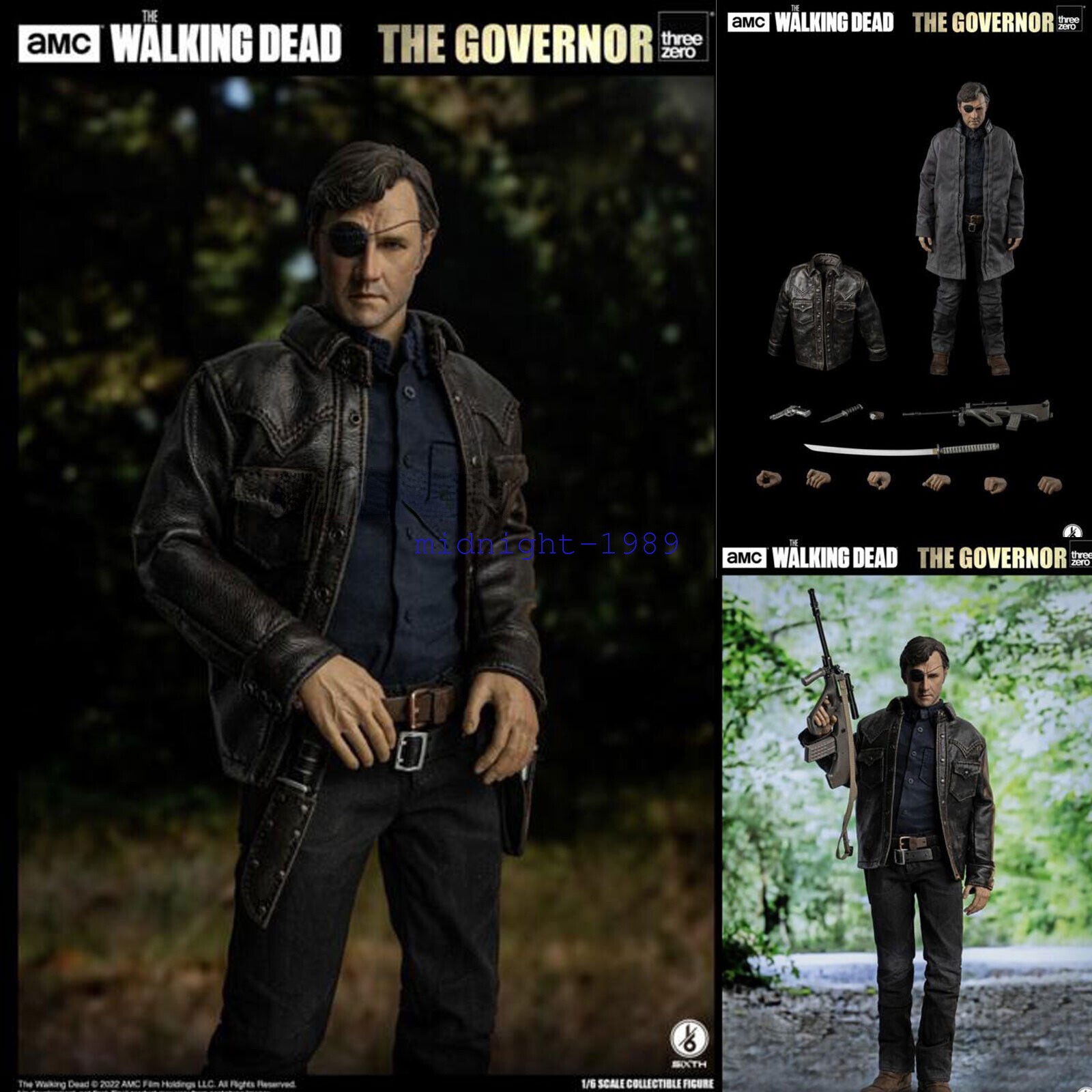 NEW! Threezero The Walking Dead Governor 1/6 Action Figure Model Box ...