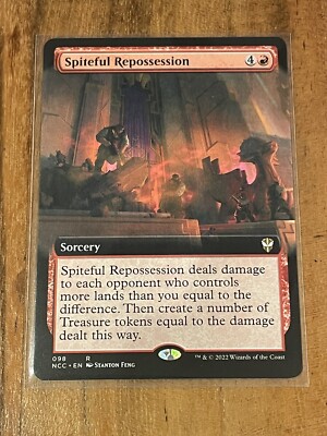 MTG Commander Streets of New Capenna BORDERLESS R Spiteful Repossession ...