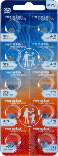 Renata 379 SR521SW Batteries - 1.55V Silver Oxide 379 Watch Battery (10 ...