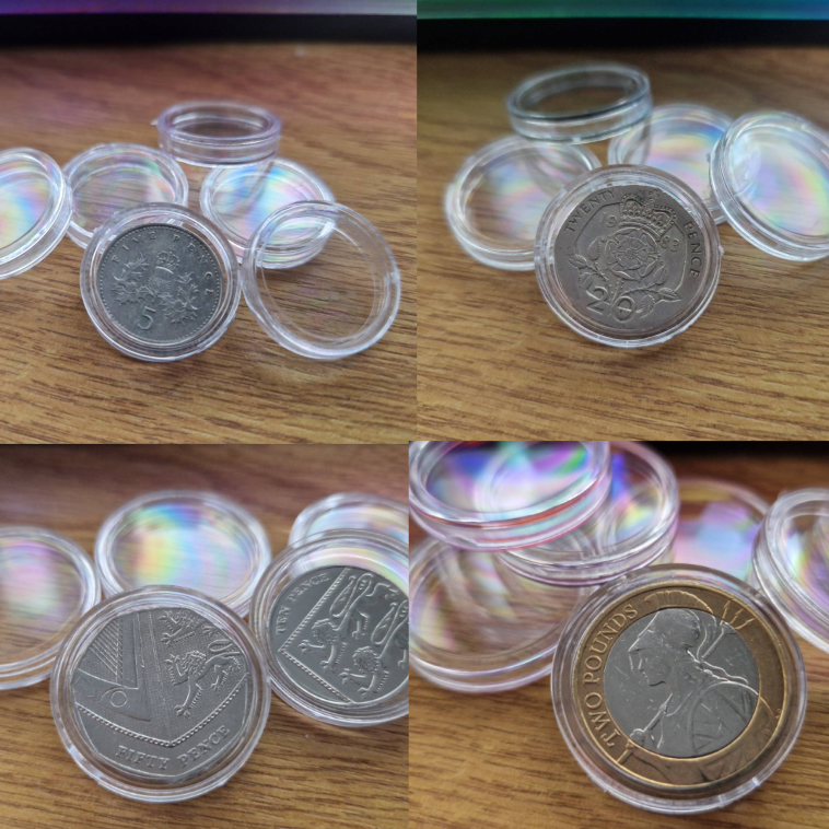 COIN CAPSULES ALL SIZES From 10mm to 60mm Capsules Holder 10 20 50 100 ...