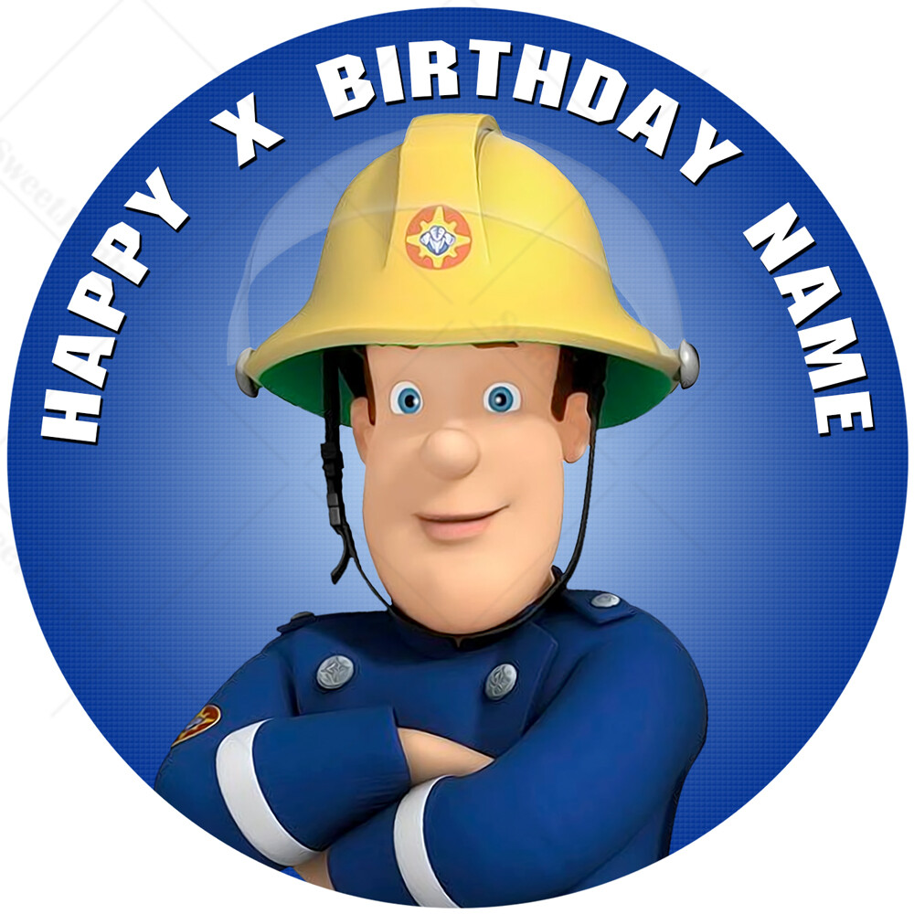 Fireman Sam Cake Topper Personalised Birthday Edible Icing | eBay UK