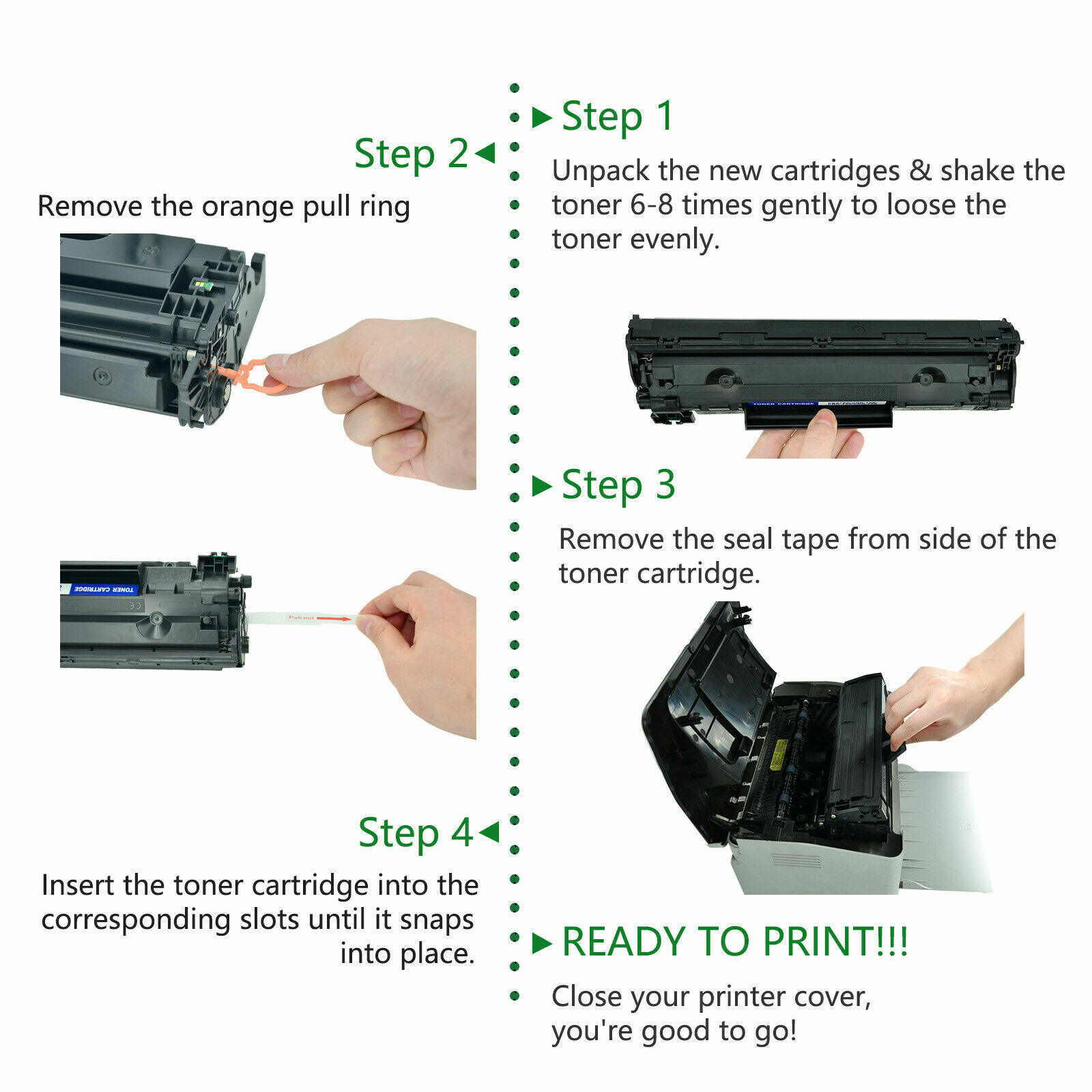5PK Greencycle CRG128 Toner Cartridge for Canon ImageCLASS D530 D550 ...