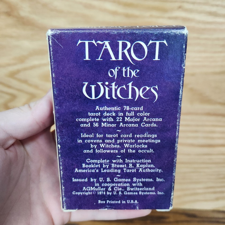 Vintage 1974 Tarot of the Witches Tarot Card Deck AG Muller & Tarot Classic Book | eBay