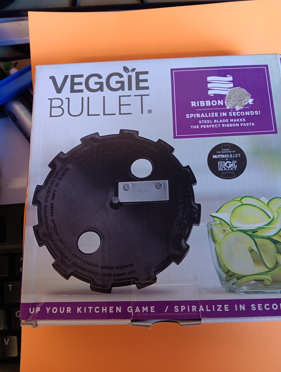 NIB Veggie Bullet Blade Fruit Vegetable Slicers Spiral Cutter Shaver ...