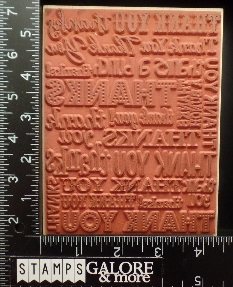 Hero Arts Rubber Stamps S5667 THANK YOU THANKS BACKGROUND BLOCK SAYING ...