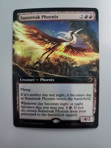 MTG Sunstreak Phoenix Innistrad: Midnight Hunt 359 Foil Borderless ...