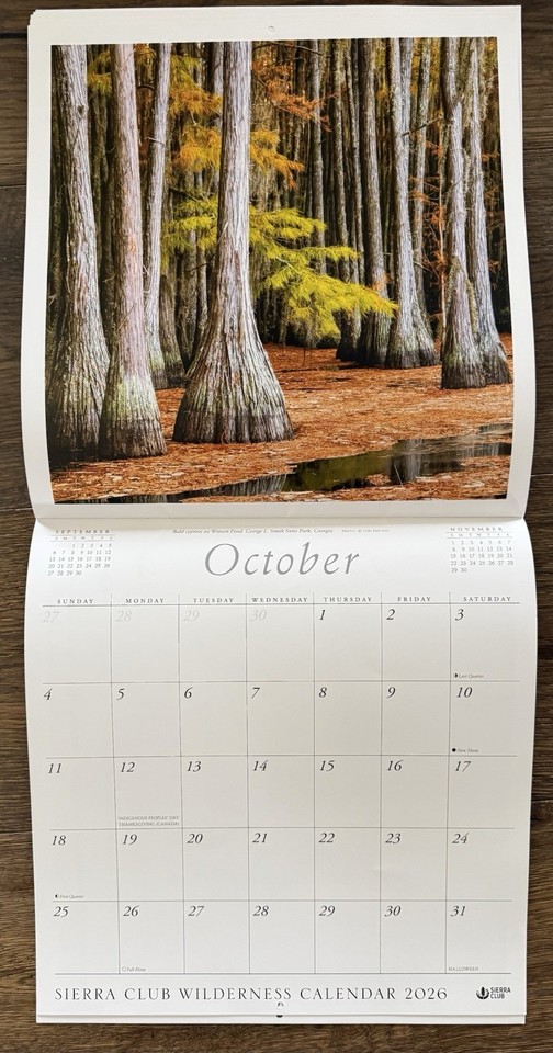 Sierra Club Wilderness Calendar 2026 Calendar – Wall Calendar | eBay