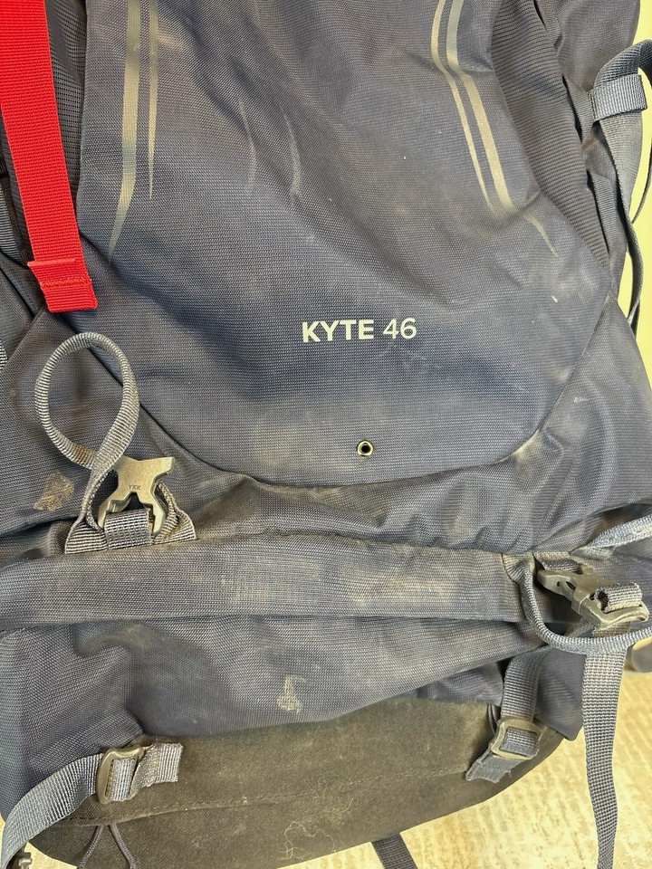 Osprey Women's Kyte 46 Multi Day Hiking Backpack Blue Sz S/M 16-20" w ...