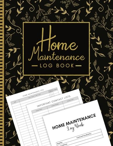 Home Maintenance Log Book: The Ultimate Simple House Repair Organizer ...