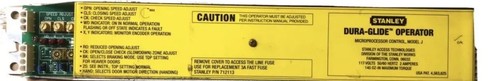 Stanley Model J Dura-Glide Operator Automatic Door Microprocessor ...