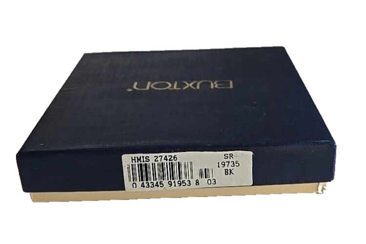 Buxton Cardex Men's Black Leather Two-Fold Wallet Vintage Attached New ...