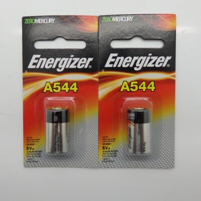 Lot of 2 Energizer 6V A544 Zero Mercury Alkaline Batteries A544BPZ | eBay