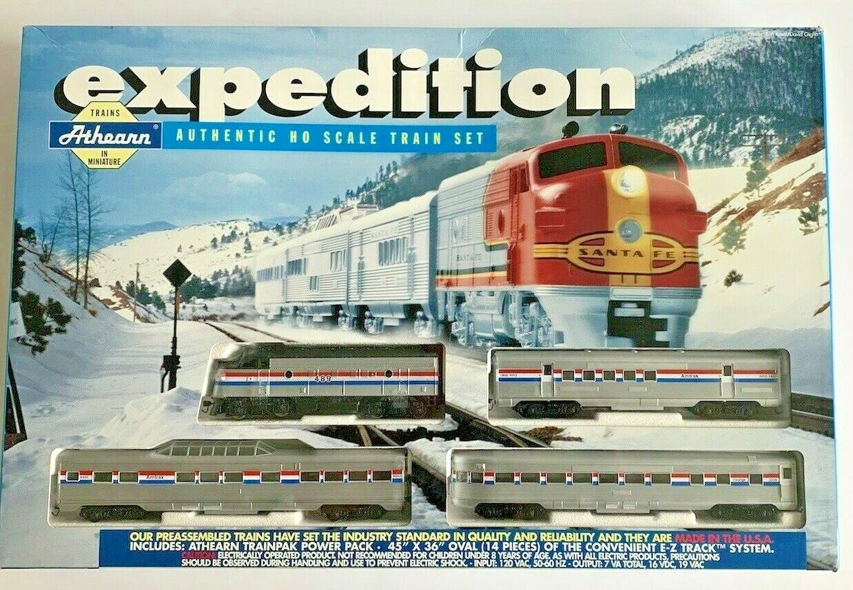 1997 Athearn Expedition Train Set Amtrak F7A & 3 passenger cars HO ...