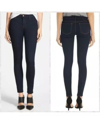NWT J BRAND 811 MID-RISE SKINNY LEG STRETCH JEANS INK BLUE DARK Size 25 ...