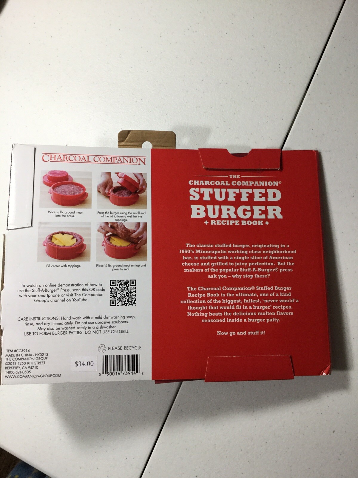 Charcoal Companion Stuffed Burger Recipe Book | Bryont Blog