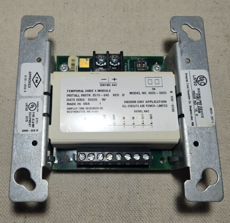 Simplex 4905-9835 Temporal Code 4 Module | eBay
